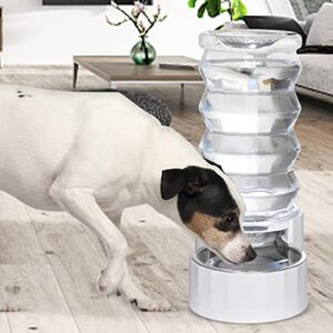 RIZZARI Automatic Pet Waterer,100% BPA-Free, Gravity Stainless Steel Water Dispenser,Large Capacity Water Feeder for Cats and Small and Medium-Sized Dogs (8L)