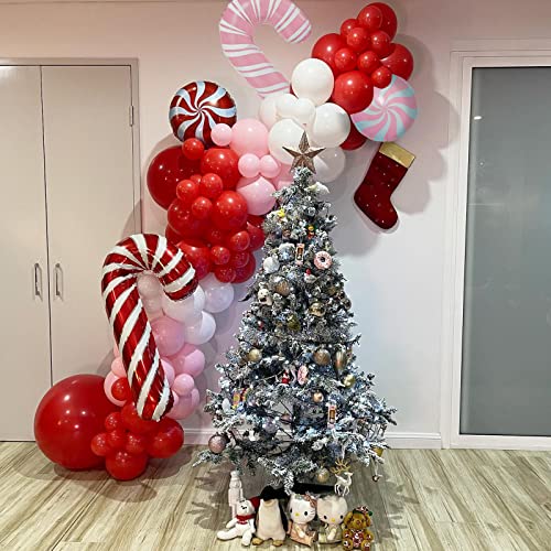 127PCS Pink and Red Balloon Garland Arch Kit DIY Valentines Day Balloons Arch Red Pink White Latex Balloons for Wedding Anniversary Women Girls Valentine’s Mother’s Day Christmas Party Decorations