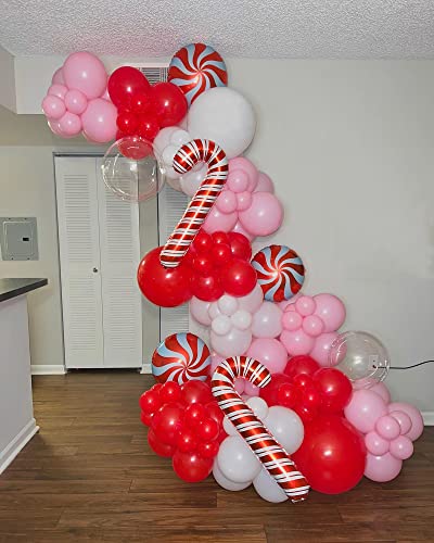 127PCS Pink and Red Balloon Garland Arch Kit DIY Valentines Day Balloons Arch Red Pink White Latex Balloons for Wedding Anniversary Women Girls Valentine’s Mother’s Day Christmas Party Decorations