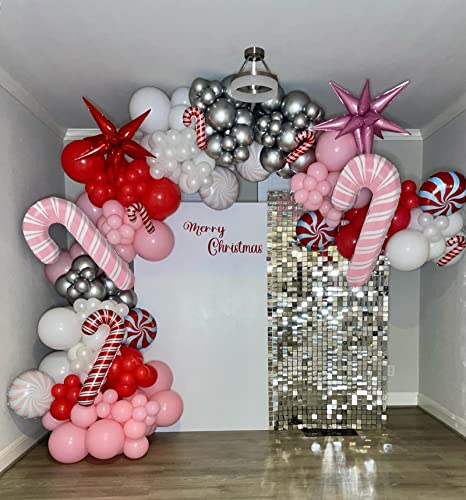 127PCS Pink and Red Balloon Garland Arch Kit DIY Valentines Day Balloons Arch Red Pink White Latex Balloons for Wedding Anniversary Women Girls Valentine’s Mother’s Day Christmas Party Decorations