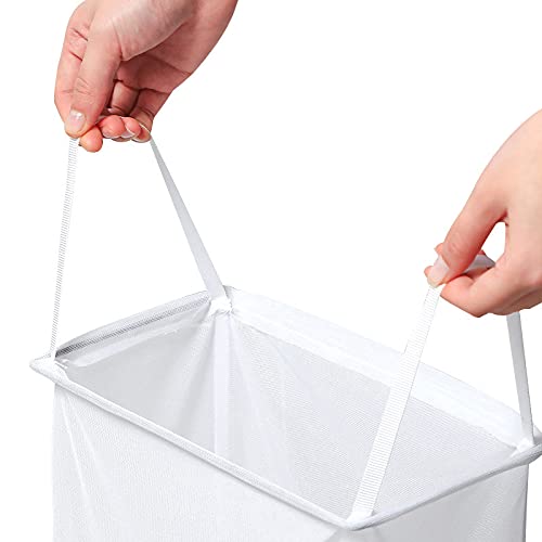 Valink Hanging Laundry Hamper, Over The Door Hamper Wall Mounted Bathroom Cloth Mesh Bag Storage, Bathroom Cloth Mesh Bag for Room