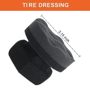 2PCS Tire Shine Applicator Tire Hex Grip Dressing Applicator Pads Tire Sponge Applicator Foam Tire Gel Wet Applicator Car Detailing Reusable Cleaning Supplies for Tire Shine