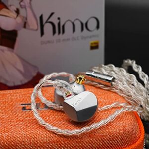 HiFiGo Dunu Kima Single 10mm Dynamic Driver in-Ear Monitors, DLC Diaphgram Dual-Chambered IEMs in-Ear Earphones (DUNU KIMA)