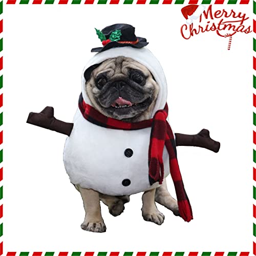 Pet Clothes for Medium Dogs Female Pet Christmas Funny Funny Dog Snowman Turns Into Snowman Costume.