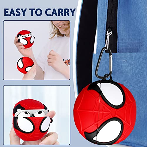 Lupct for Airpods 3 Case Cute Cartoon Character Design Silicone for Apple Air Pods Cover for Kids Girls Boys Shell Funny Fun Cool Unique Stylish Soft Protective Cases for AirPod 3rd(Red Spider)