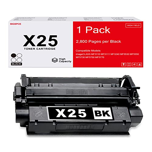 BIGSPCE X25 8489A001AA Toner Cartridge 1-Pack Compatible X25 Black Toner Replacement for Canon X25 imageCLASS MF3110 MF3111 MF3240 MF5530 MF5550 MF5730 MF5750 MF5770 Printer