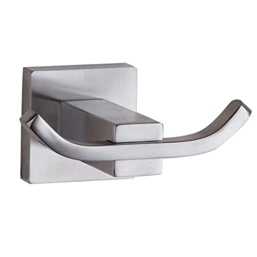 AOZITA Double Towel Hook Matte, Stainless Steel Hand Towel Holder Wall Mount for Bathroom, Bedroom, Kitchen