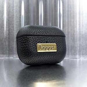 Tapper Black Leather / 18K Gold Plated Case for AirPods Pro