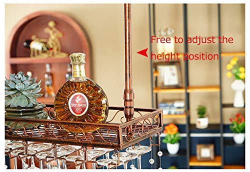 Creative Simplicity Glass Creative Simplicity Wine Rack European Style Creative Simplicity Wine Rack Creative Simplicity Wine Red Tumbler Hanging Bar Drink Holder, PIBM, Black, L100*W25CM