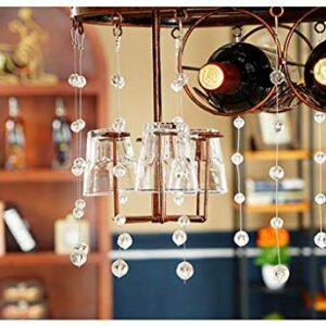 Creative Simplicity Glass Creative Simplicity Wine Rack European Style Creative Simplicity Wine Rack Creative Simplicity Wine Red Tumbler Hanging Bar Drink Holder, PIBM, Black, L100*W25CM