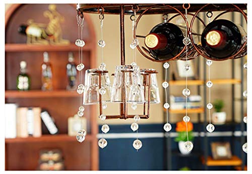 Creative Simplicity Glass Creative Simplicity Wine Rack European Style Creative Simplicity Wine Rack Creative Simplicity Wine Red Tumbler Hanging Bar Drink Holder, PIBM, Black, L100*W25CM