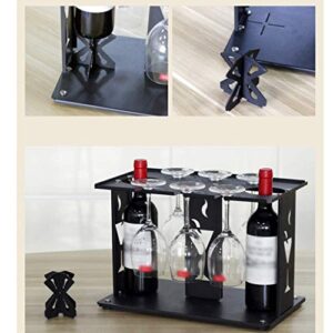 Creative Simplicity Creative Simplicity Wine Rack Creative Simplicity Wine Glass Holder Wrought Iron Ornaments Upside Down Creative Home Square Adjustable 40 * 23.5 * 27.5 cm, PIBM