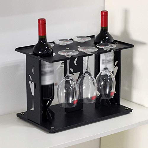 Creative Simplicity Creative Simplicity Wine Rack Creative Simplicity Wine Glass Holder Wrought Iron Ornaments Upside Down Creative Home Square Adjustable 40 * 23.5 * 27.5 cm, PIBM