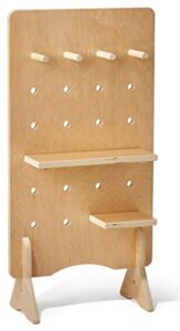 dandelion 18 x 35 pegboard shelving display, countertop, collapsible design - natural (dbmpbsm)