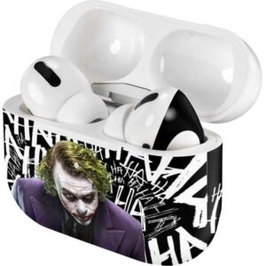 Skinit Decal Audio Skin Compatible with Apple AirPods Pro - Officially Licensed Warner Bros Joker The Dark Knight Design