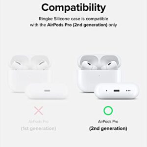 Ringke Silicone Case Compatible with AirPods Pro 2 Case, Slim Lightweight Cover Designed for AirPods Pro 2nd Generation Case - Seafoam