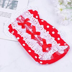 iplusmile Up Summer Skirt Pet Small Clothes Hamster Animal Doggie Outfits Red for Vest Indoor Bunny Dog Wedding Rabbit Red- Chinchilla S Design Puppy Pig Dress Apparel Cat