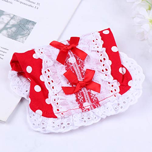 iplusmile Up Summer Skirt Pet Small Clothes Hamster Animal Doggie Outfits Red for Vest Indoor Bunny Dog Wedding Rabbit Red- Chinchilla S Design Puppy Pig Dress Apparel Cat