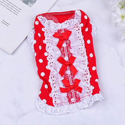 iplusmile Up Summer Skirt Pet Small Clothes Hamster Animal Doggie Outfits Red for Vest Indoor Bunny Dog Wedding Rabbit Red- Chinchilla S Design Puppy Pig Dress Apparel Cat