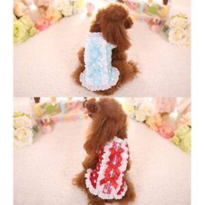 iplusmile Up Summer Skirt Pet Small Clothes Hamster Animal Doggie Outfits Red for Vest Indoor Bunny Dog Wedding Rabbit Red- Chinchilla S Design Puppy Pig Dress Apparel Cat