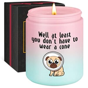 miracu scented candles - funny get well soon gifts for women, men - post surgery recovery, after surgery gifts for english bulldog lover, friends, him, her - cute comfort gifts for patients, dog mom