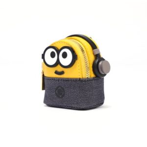 FION x Minion Mini Pouch Small Nano Bag for Airpods Cute Earphone Case Tiny Coin Purse with Removable Crossbody Strap