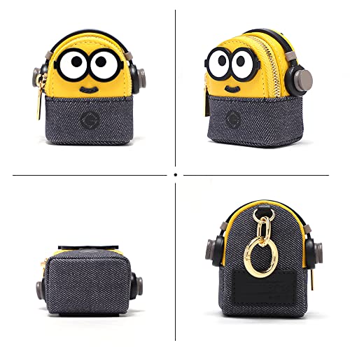 FION x Minion Mini Pouch Small Nano Bag for Airpods Cute Earphone Case Tiny Coin Purse with Removable Crossbody Strap