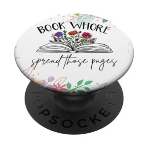 reader bookworm literature poet book lover spread those page popsockets standard popgrip