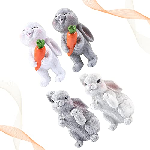 Cabilock Shape Hat Gray Free Hooks Resin Patterns Cartoon Rabbit Door Coat Room Bag Hanging Rack Punch Kitchen Wall Bathroom Towel Shaped Hangers White Hook Adhesive Sundries Four