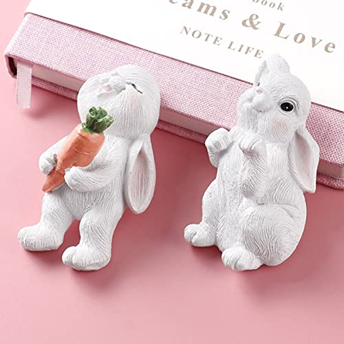 Cabilock Shape Hat Gray Free Hooks Resin Patterns Cartoon Rabbit Door Coat Room Bag Hanging Rack Punch Kitchen Wall Bathroom Towel Shaped Hangers White Hook Adhesive Sundries Four