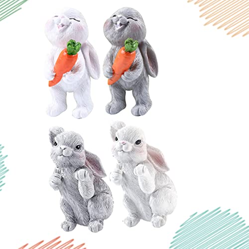 Cabilock Shape Hat Gray Free Hooks Resin Patterns Cartoon Rabbit Door Coat Room Bag Hanging Rack Punch Kitchen Wall Bathroom Towel Shaped Hangers White Hook Adhesive Sundries Four