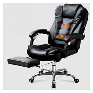 office chair multifunction office computer chair swivel reclining boss chair household study room (color : black, size : one size)