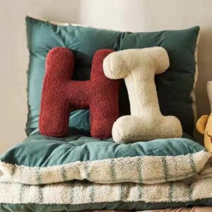 Zuwxeu English Letters Pillow ABCD Letters Cushion Creative Decorative Pillows