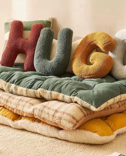 Zuwxeu English Letters Pillow ABCD Letters Cushion Creative Decorative Pillows