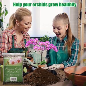 17 OZ Orchid Soil Potting Mix, Orchid Bark for Indoor Plants, Orchid Repotting Potting Soil with Perlite Moss Sphagnum Coco Peat for Phalaenopsis Succulent Plants