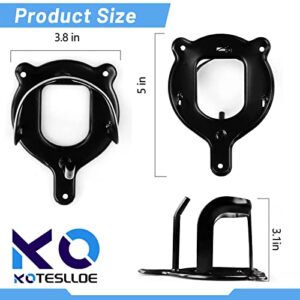 KOTESLLOE 2 Pcs Bridle Hooks, Metal Horse Bridle Hooks for Tack Room, Horse Bridle Rack with Tubes and Screw, Black