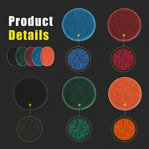 40 Pieces 3 Inch Headlight Restoration Kit, NAKOMD Sanding Discs with 1/4 1/8 Inch Shank Backing Pad, Scouring Pads, Polishing Pads, Scouring Pads, Wool Pads, Interface Cushion Pads for Electric Drill