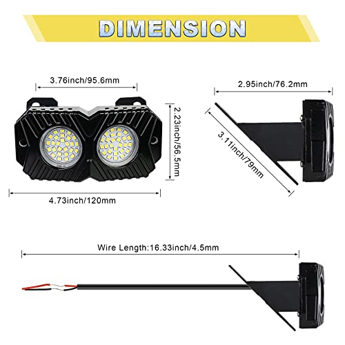 CJOVSE RV Light Exterior, 12V LED RV Porch Light Exterior Light Waterproof IP68 Replacement RV Outdoor Light Black for RV Campers Trailers 1 PCS