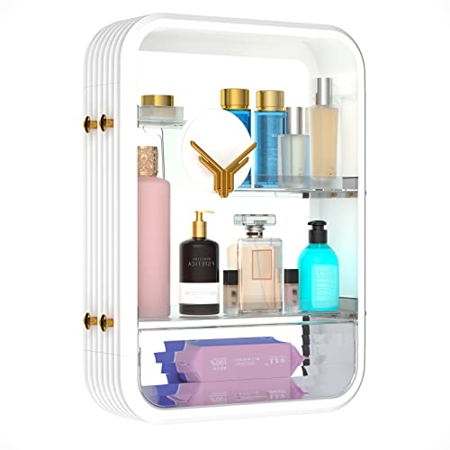 Hokyzam Bathroom Shelves Bathroom Cabinet Wall Mounted, Wall Floating Shelves Organizer Transparent Multi-Function Floating Rack for Bathroom Bedroom Living Room Halloween Decorations Shelf