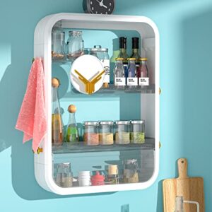 Hokyzam Bathroom Shelves Bathroom Cabinet Wall Mounted, Wall Floating Shelves Organizer Transparent Multi-Function Floating Rack for Bathroom Bedroom Living Room Halloween Decorations Shelf