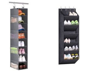 sleeping lamb 8 shelves hanging shoe rack and 6 tiers oxford over the door shoe organizer