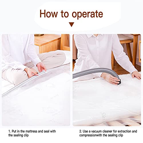 Mattress Vacuum Storage Bag 2 Sizes Zippered Mattress Bag Vacuum Sealer Bag For Memory Foam Mattress Moving Shipping Storage