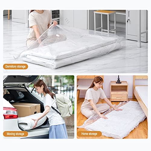 Mattress Vacuum Storage Bag 2 Sizes Zippered Mattress Bag Vacuum Sealer Bag For Memory Foam Mattress Moving Shipping Storage