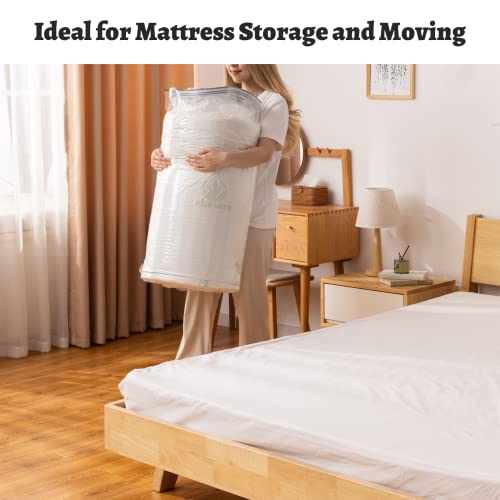 Mattress Vacuum Storage Bag 2 Sizes Zippered Mattress Bag Vacuum Sealer Bag For Memory Foam Mattress Moving Shipping Storage