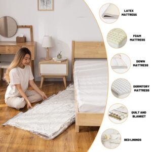 Mattress Vacuum Storage Bag 2 Sizes Zippered Mattress Bag Vacuum Sealer Bag For Memory Foam Mattress Moving Shipping Storage