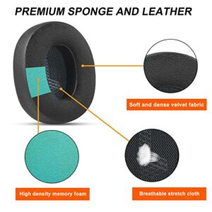 Replacement Ear Cushions for JBL Live 650/660BTNC E65BTNC Headphone, Ear Pads Headset Earpads with Noise Cancelling Memory Foam Leather Velour