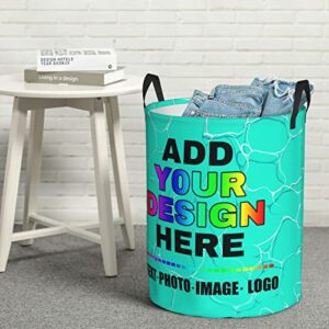 Custom Laundry Basket Personalized Laundry Basket Customized Laundry Basket with Photo/Text Collapsible Storage Basket Medium 19.6" x 15.7"