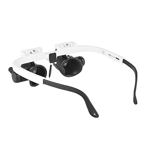 Microscope Adapter Head-Mounted LED Light Acrylic Lens Binocular Glasses Adjustable Microscope Tool Magnifying Microscope Accessories