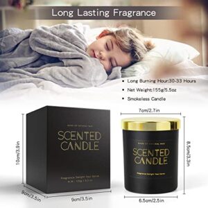 Candles for Home Scented, Amber & Oud Scented Candles Natural Soy Candles Candles for Men Christmas Candles Gifts for Women Black Candles Gifts Set Christmas Decorations Mother Day