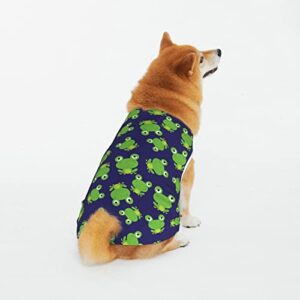 frogs dog shirt soft cotton dogs clothes cool breathable pet vest casual cozy lightweight dog pajamas for medium large dogs